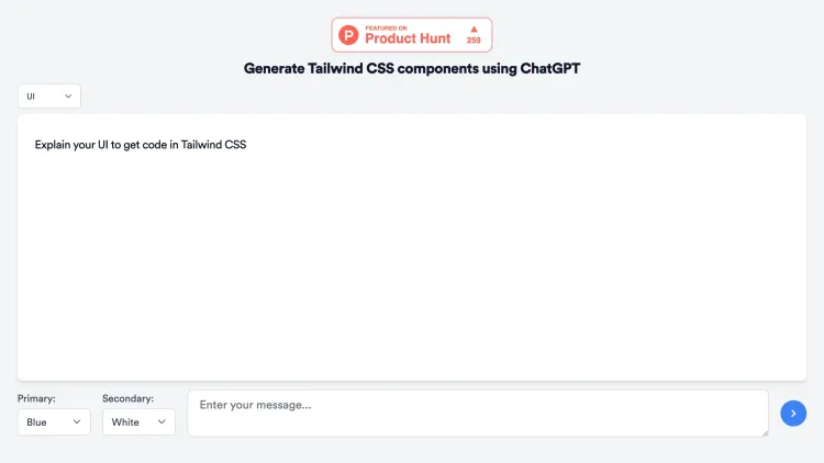 Uihtml Generator Generate Tailwind Css Components With Chatgpt